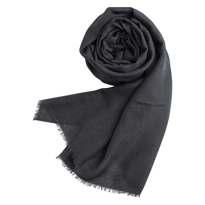 Dunkelgrauer Pashmina-Schal aus Kaschmir und Seide